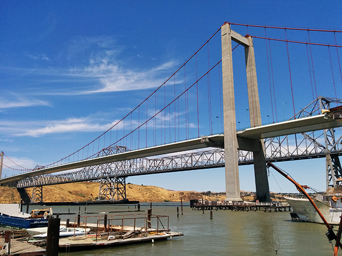 The magnificent Carquinez Bridge connects more than just two shores&mdash;it links Crockett's industrial past with its scenic present.