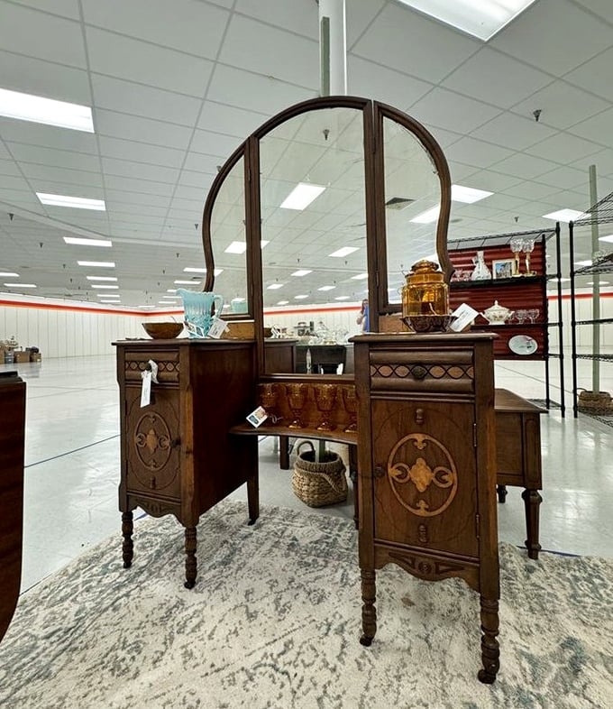 This isn't just furniture&mdash;it's a time machine. Someone's grandmother once applied lipstick in this mirror before a night on the town.