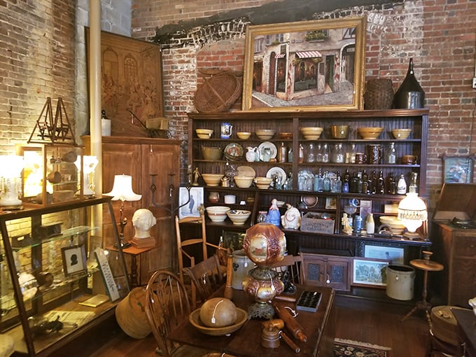 Where nostalgia meets craftsmanship. This corner could furnish a Hemingway novel with its warm woods and amber-lit treasures.