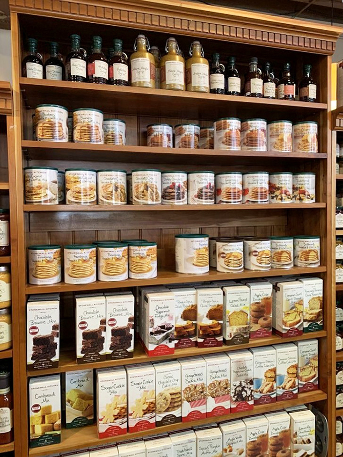Stonewall Kitchen meets candlemaking heritage in this delicious corner. Pancake mixes and brownie kits prove Root knows all the ways to warm a home.
