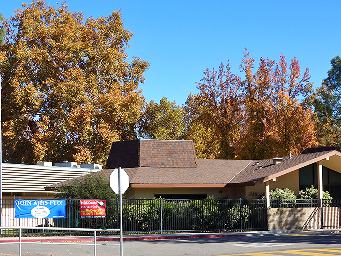Community thrives in Atascadero's public spaces, where seasonal banners welcome visitors and locals alike to gather under the golden California sun.