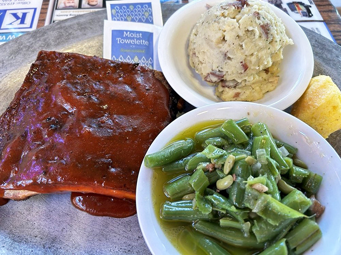 These ribs don't just fall off the bone&mdash;they practically leap onto your fork, bringing along perfectly seasoned green beans for the ride.