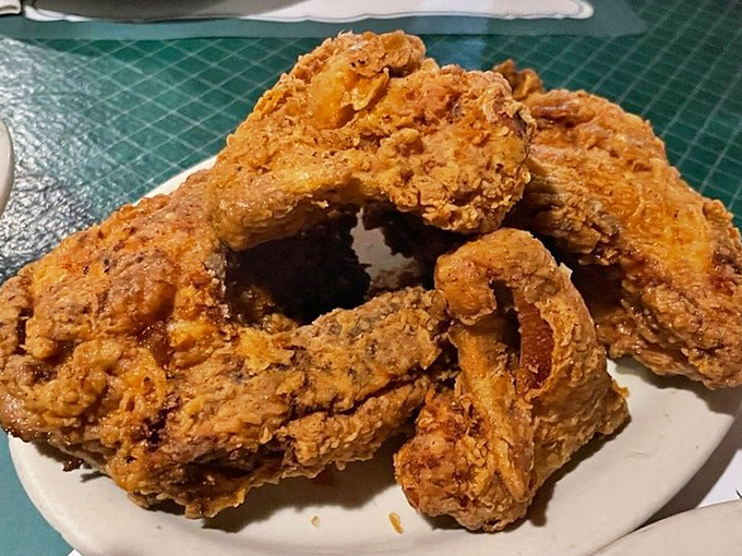 Golden-brown perfection that makes Colonel Sanders look like an amateur. This isn't just fried chicken; it's edible Indiana heritage on a plate.