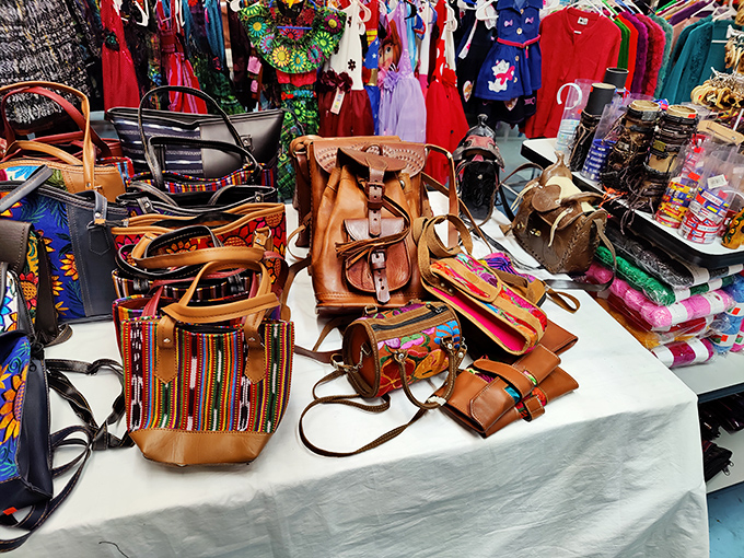 Leather craftsmanship meets vibrant textile work in this collection of handcrafted bags. Each one tells a different story&mdash;which will become part of yours?