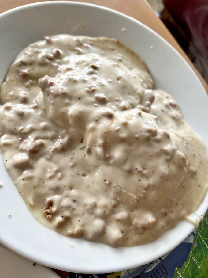 Biscuits and gravy so legendary they should have their own Miami star on the walk of fame&mdash;creamy, peppered perfection.