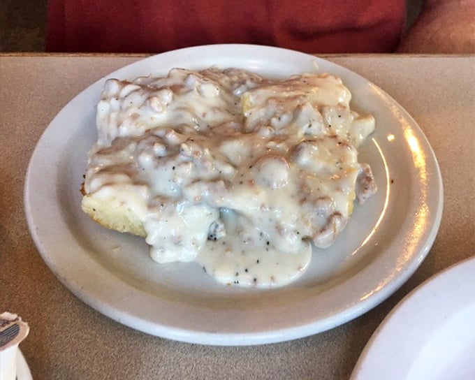 Biscuits and gravy that don't just sit on the plate&mdash;they make a statement. "This is what mornings were meant to be."