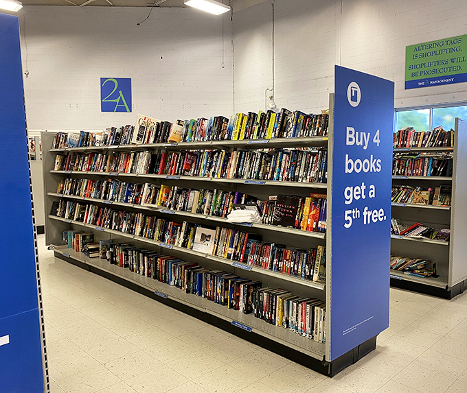 Literary gold mine with a blue light special&mdash;buy four books, get the fifth free. Bibliophiles, prepare your tote bags!