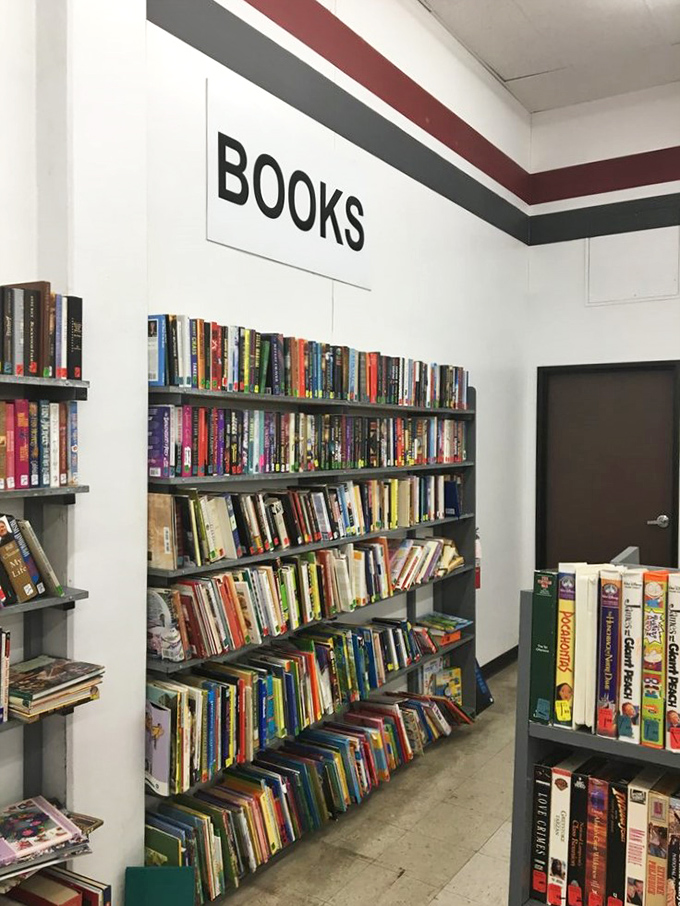 Literary treasures await bibliophiles on these shelves, where yesterday's bestsellers and forgotten classics mingle in democratic disarray.