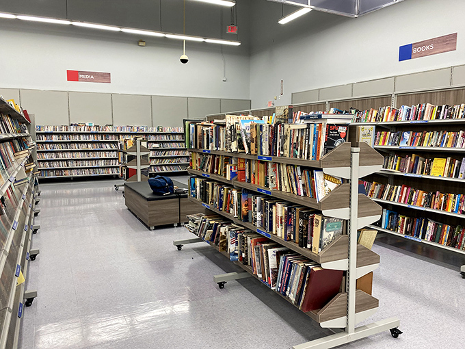 Bibliophiles beware: you might need to call in sick tomorrow. The book section rivals small-town libraries with options from bestsellers to forgotten classics.