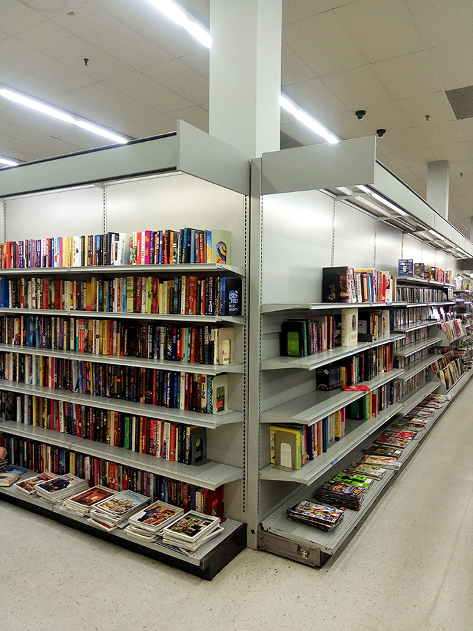 Literary adventures await on shelves packed tighter than a subway car during rush hour commute.