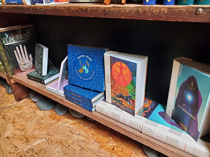 Books that transport you to realms of mysticism, science, and natural wonder. The carefully curated collection reflects the store's fascinating blend of the scholarly and the magical.