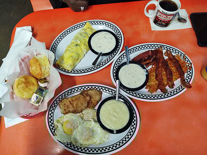 Golden pancakes stacked high enough to make your grandmother proud and your diet nervous.