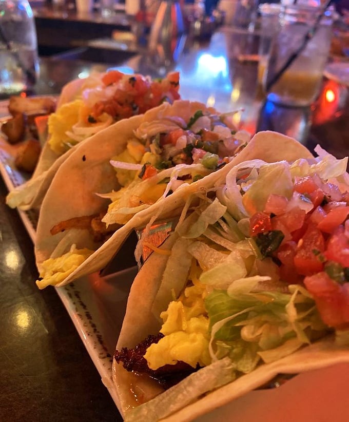 These breakfast tacos aren't just morning fuel&mdash;they're a fiesta on a plate. Fresh pico de gallo adds a brightness that coffee alone can't deliver.