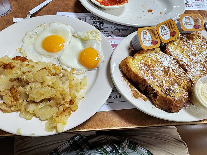 Sunny-side up eggs with perfectly crispy home fries &ndash; the breakfast equivalent of winning the lottery without having to share the jackpot.