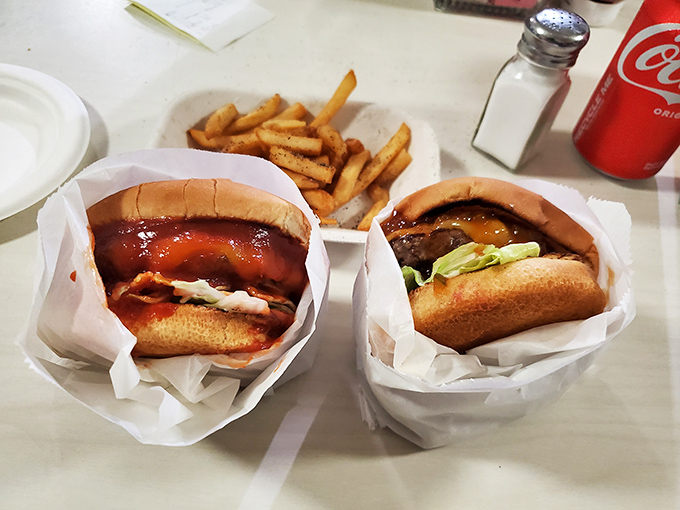 The dynamic duo: Hickoryburger and Steakburger, paper-wrapped treasures that have converted generations of Angelenos into lifelong devotees.