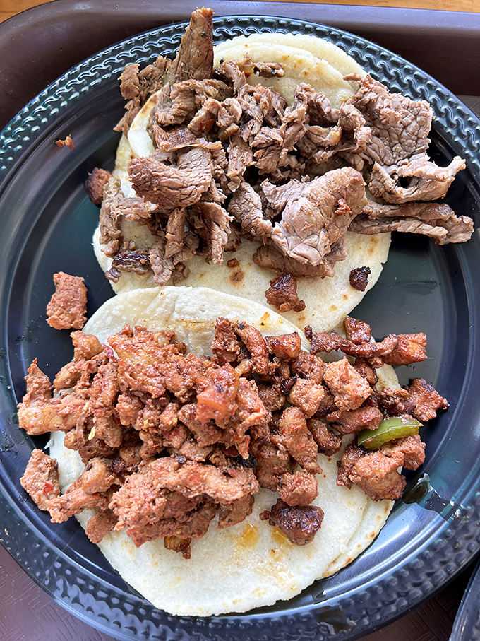 Perfectly grilled carne asada nestled on handmade tortillas &ndash; the kind of simple perfection that makes you question every taco you've eaten before.
