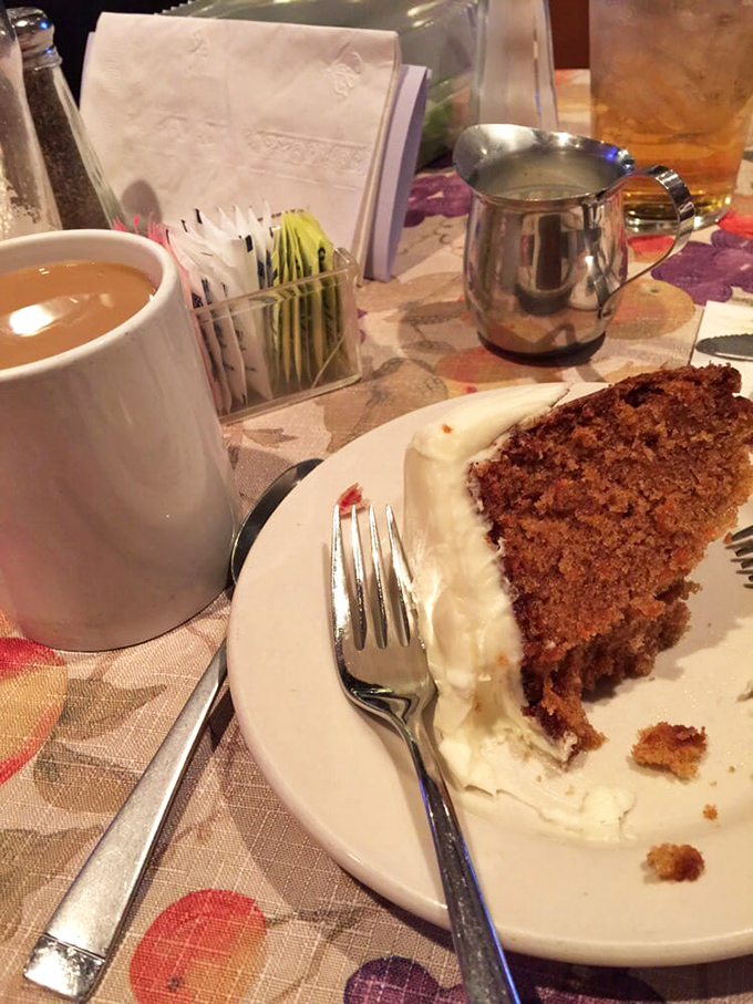 This towering slice of carrot cake with cream cheese frosting could end any argument about dessert being unnecessary.