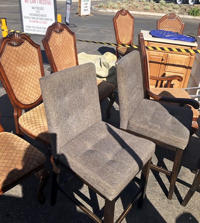 Chair affair! From elegant dining seats to comfy bar stools, these gently-used seating options are just waiting for their second act in your home.