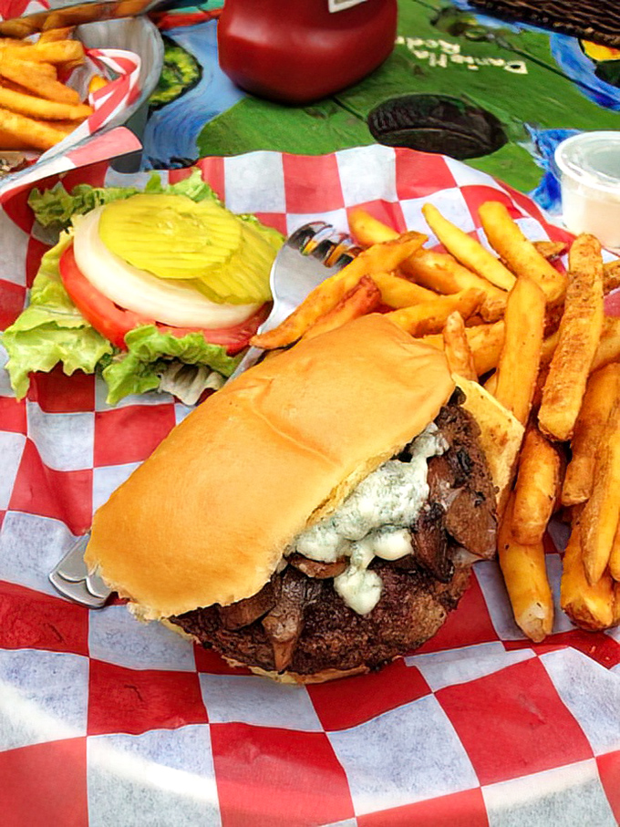 A Greek-inspired creation nestled in a red-checkered basket. Proof that Port Isabel knows good food transcends borders.