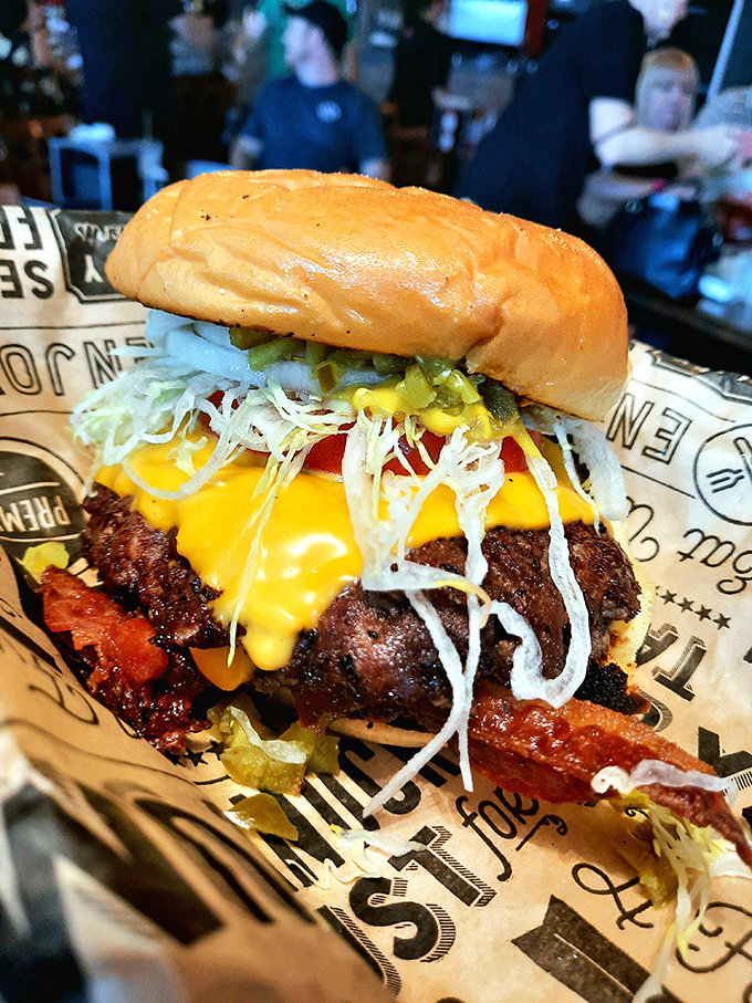 This isn't just a cheeseburger&mdash;it's architecture. Layers of melty cheese, crisp lettuce, and a perfectly smashed patty create the Taj Mahal of handheld delights.