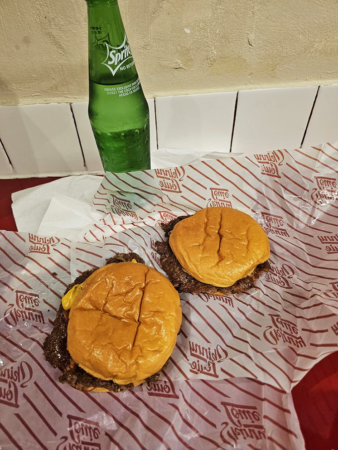 Two smashed patties of burger perfection waiting to change your definition of what a cheeseburger should be. Simplicity at its finest.