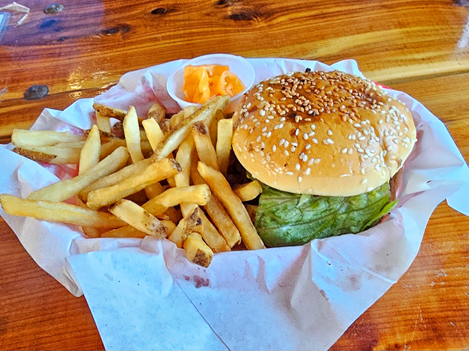 This isn't just a cheeseburger; it's an edible history lesson of Austin served on a sesame seed bun with a side of nostalgia.