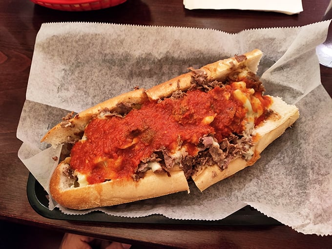 This isn't just a cheesesteak&mdash;it's a Philadelphia tradition executed with respect. The sauce-to-meat ratio achieves what diplomats call "perfect harmony." 