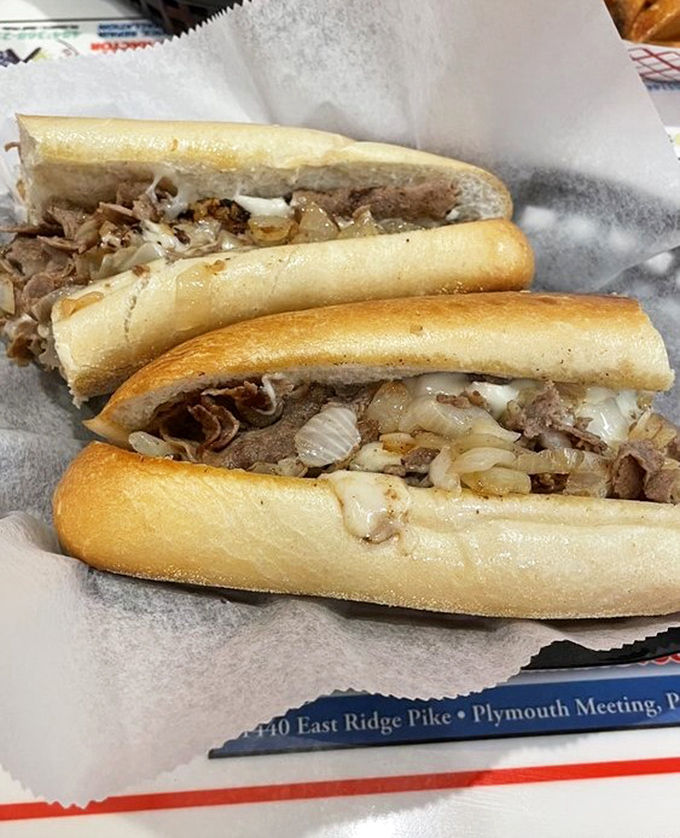 This cheesesteak isn't just a sandwich—it's a masterclass in balance, with tender meat and sweet onions melding in perfect harmony.