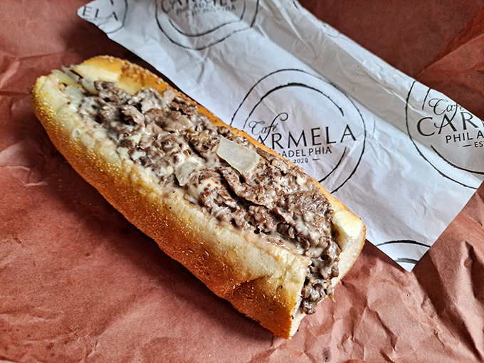 This isn't just a sandwich; it's a Philly philosophy expressed in beef and bread&mdash;a handheld masterpiece that demands both napkins and respect.