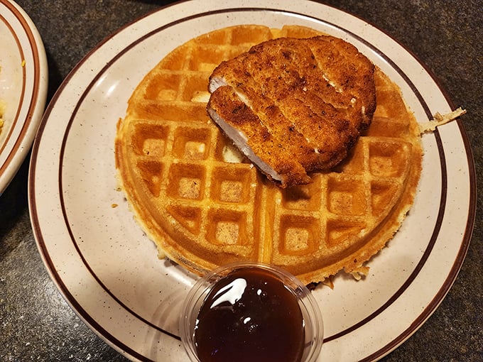 This chicken and waffle plate isn't just breakfast&mdash;it's an edible argument that simple food done right beats fancy cuisine every time.