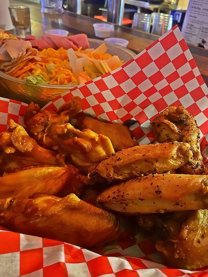 These wings aren't just cooked; they're transformed into crispy, sauce-slathered messengers of joy. Napkins required, regrets impossible.