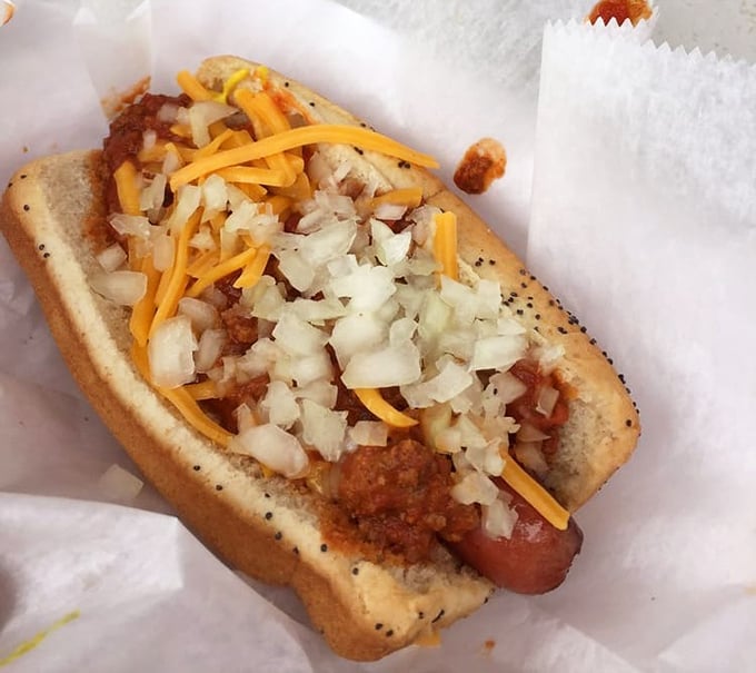 This isn't just a chili dog&mdash;it's a masterclass in balance, where every ingredient knows its role yet plays well with others.