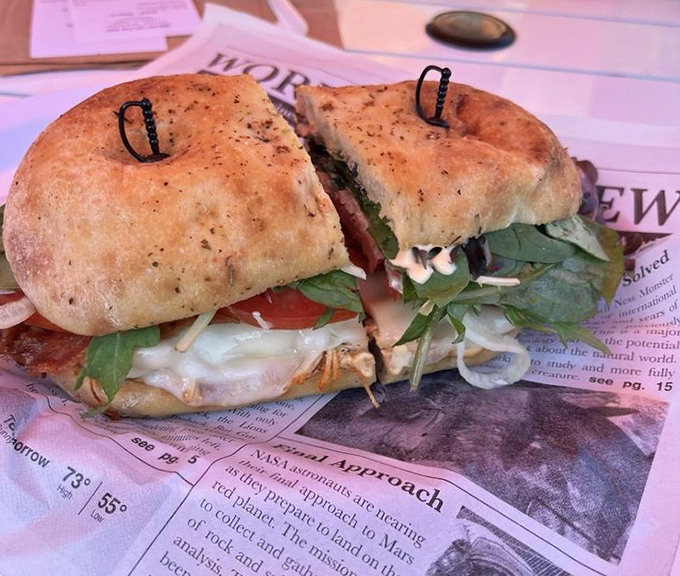 This sandwich isn't just stacked&mdash;it's architected. The toothpicks aren't holding it together; they're keeping it from achieving flight.