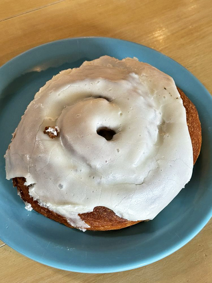 Behold the legendary cinnamon roll that could single-handedly restore your faith in baked goods everywhere.
