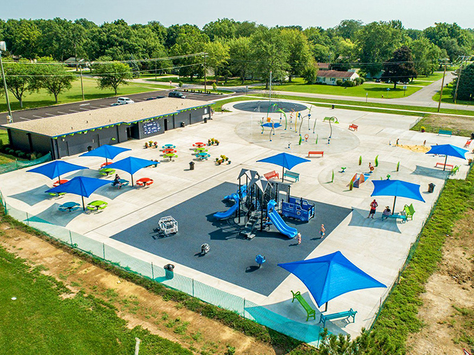 Nothing says "family-friendly community" quite like a splash pad where kids can cool off while parents enjoy the blissful sound of happy squealing.