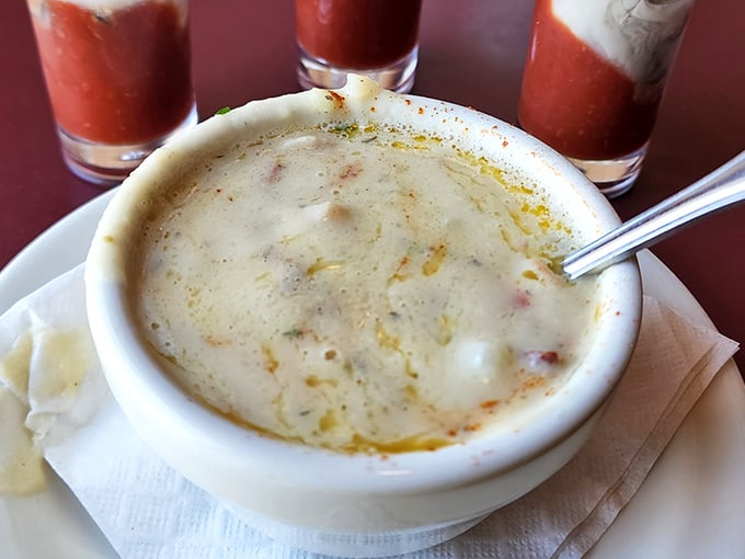 This isn't just clam chowder&mdash;it's a creamy ocean hug in a bowl, thick enough to satisfy but never gloppy.