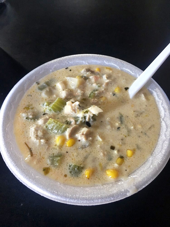 This isn't just clam chowder&mdash;it's a creamy ocean symphony with sweet corn playing backup. Spoon-licking incidents reported daily.