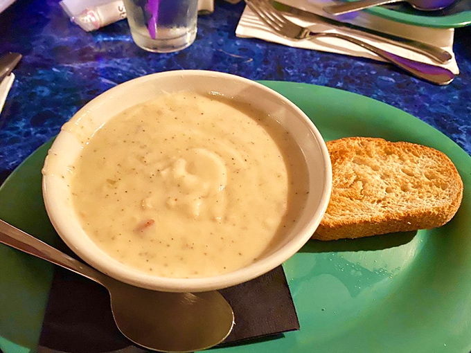 Creamy, dreamy New England clam chowder that would make a Bostonian weep with joy. The kind of soup that demands silence.