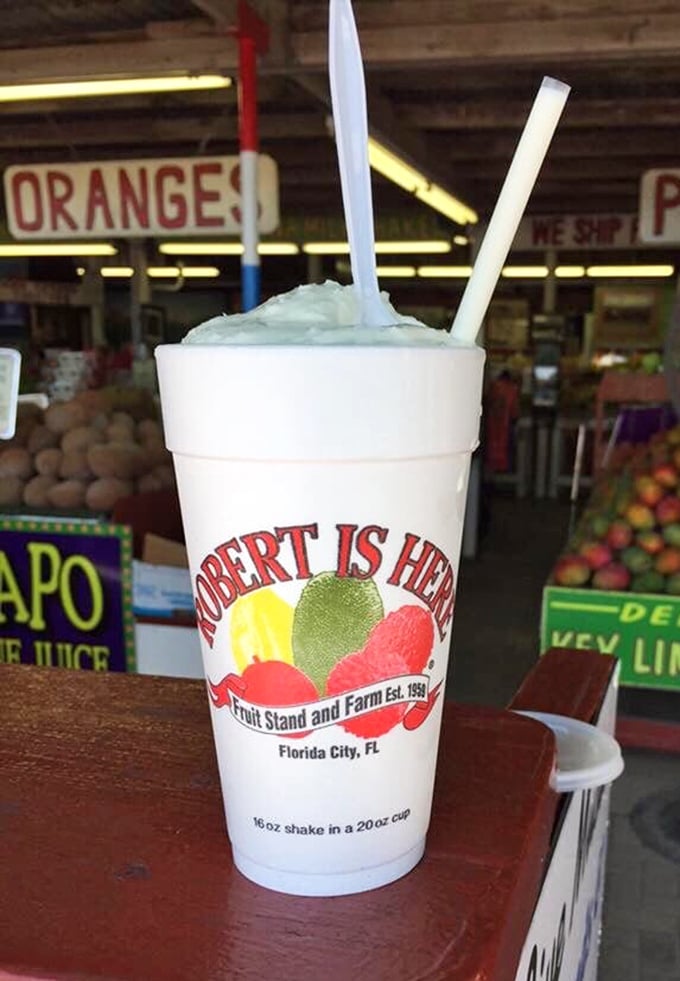 The holy grail of roadside refreshment. This isn't just a milkshake; it's Florida's answer to the fountain of youth. 