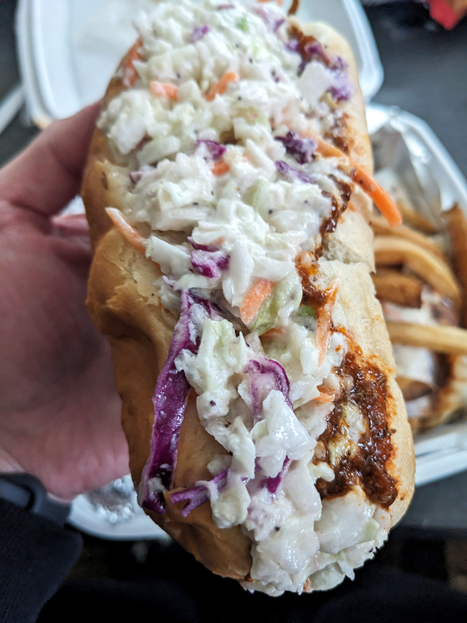 Behold the Coney Slaw Dog &ndash; a masterpiece of Midwestern ingenuity that turns simple ingredients into pure satisfaction.