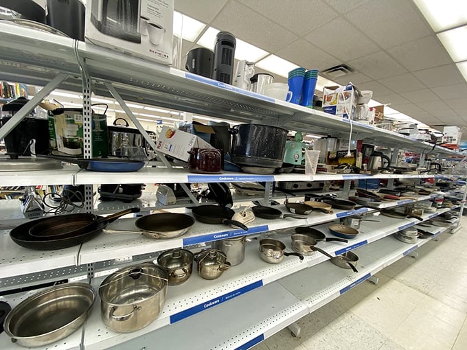 Cookware heaven! Every pot, pan and mysterious kitchen gadget your grandmother used&mdash;and a few even she couldn't identify.