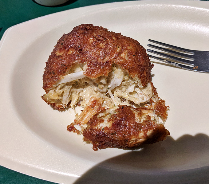Behold the star attraction: a golden-brown crab cake that's more crab than cake&mdash;the kind that makes Marylanders misty-eyed with hometown pride.