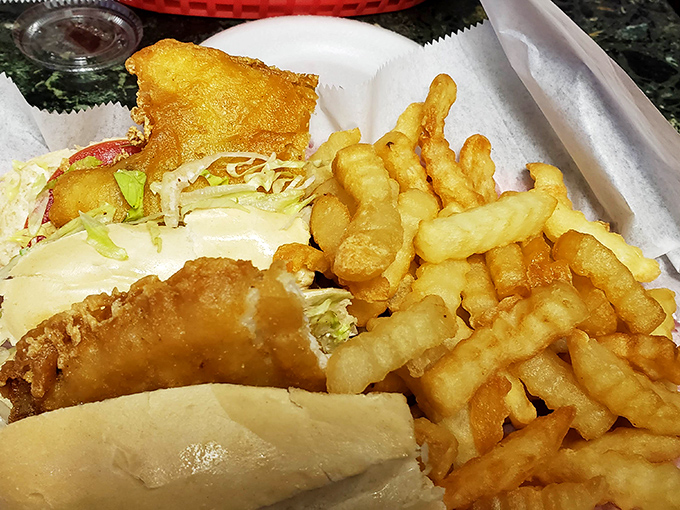 Not all heroes wear capes&mdash;some come in sandwich form. This golden-fried crab cake masterpiece with crispy fries is Bridgeville's answer to fine dining.