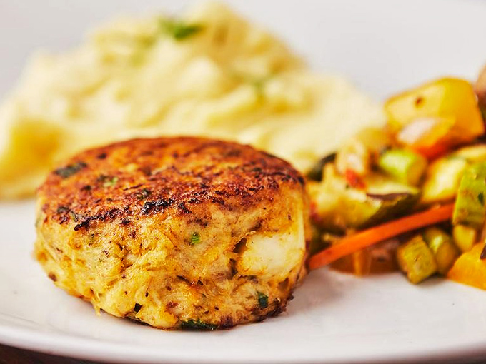 Behold the holy grail of Maryland cuisine&mdash;a crab cake that's practically all jumbo lump meat, barely held together by what must be culinary wizardry. 