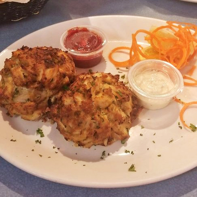 These crab cakes aren't just golden brown &ndash; they're Maryland's answer to the question "What would perfection taste like if it came with dipping sauce?"