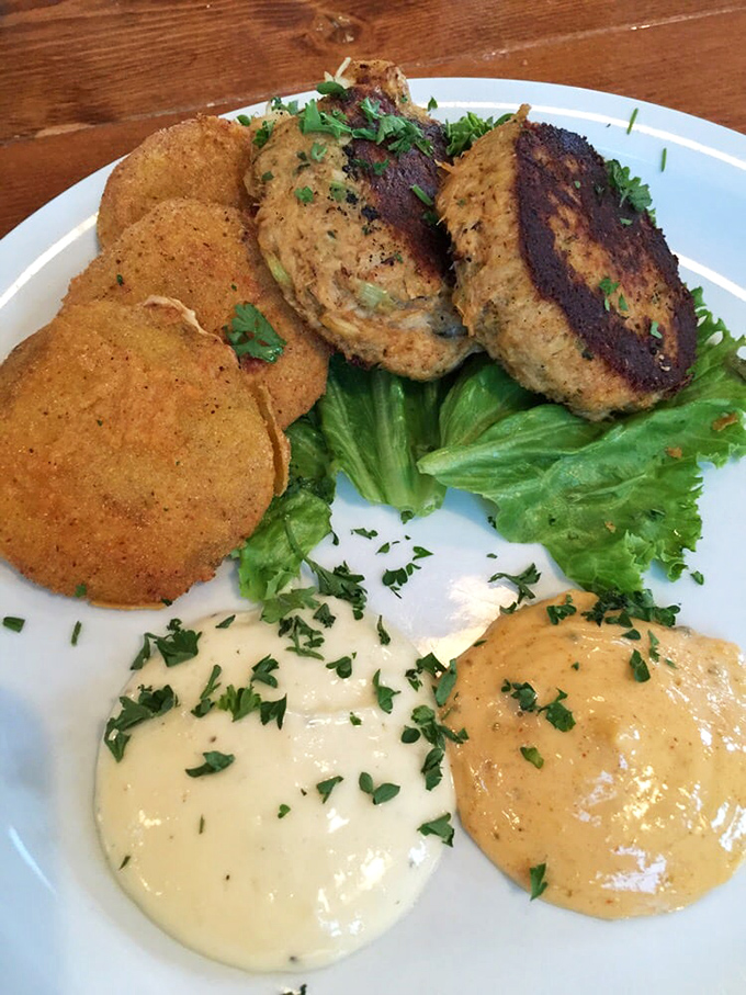 These golden-brown crab cakes aren't playing hide-and-seek with the crab meat&mdash;it's the star of this plate-licking performance.