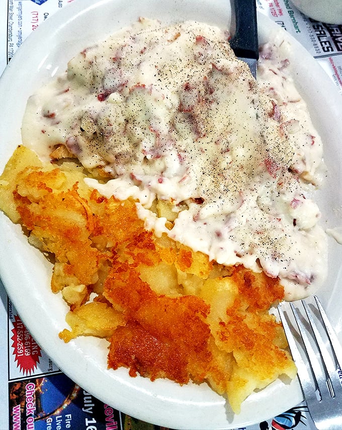 Creamed chipped beef: Pennsylvania's answer to the question, "What if gravy had an even more delicious cousin?" Pure comfort on a plate.