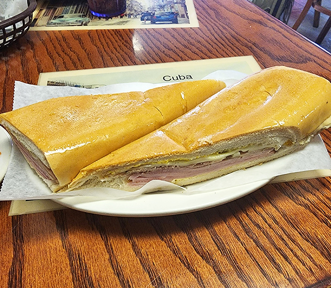 The star of the show: a Cuban sandwich so perfectly pressed it could get a job as a diplomat, negotiating peace between hunger and satisfaction.