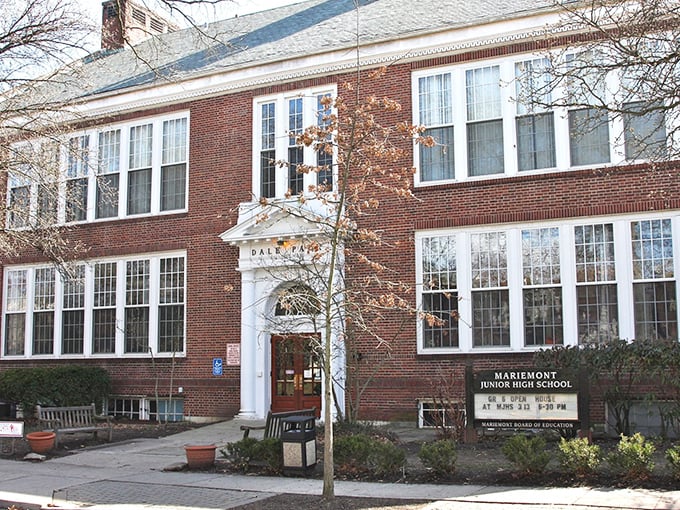 Mariemont Junior High School blends academic purpose with architectural dignity, proving that even homework feels more cultured in a building with character.