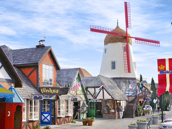 This windmill isn't just for show&mdash;it's part of Solvang's authentic charm that makes you question whether your GPS has somehow rerouted you to Denmark.